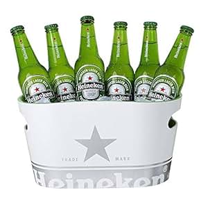 Heineken Single Walled Ice Bucket Beer Bottle Cooler - White: Amazon.co ...