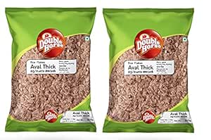 Double Horse Organic Thick Aval 500grams Organic Thick Rice poha Matta ...
