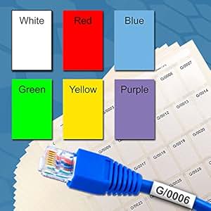 Cable Labels (1000) - ideal for network or power leads (White): Amazon ...