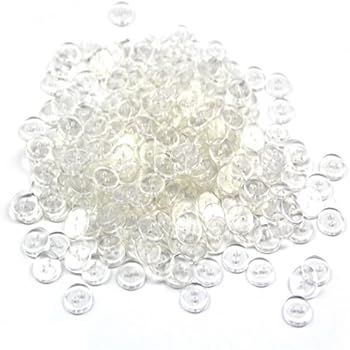 Other CLEAR TRANSPARENT PLASTIC TWO HOLE JIGGER BACKING BUTTONS 15mm ...