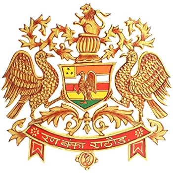 Buy Krishna Mehta Brass Ran Banka Rathore Wall Hanging Logo (8x0.5x7 cm ...