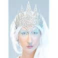 Womens Narnia White Witch Style Silver Glitter Snow Queen Crown ...