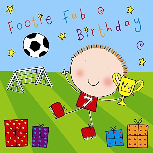 Buy Twizler 7th Birthday Card for Boy - Footballer with Presents ...