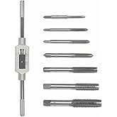 UPTODATETOOLS 8PCS Metric Tap Set, Hand Screw Thread Taps Set,Mini ...