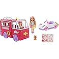 Barbie Chelsea Fire Truck Playset & Chelsea Doll & Club Chelsea Doll ...