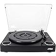 Jam Play Turntable Vinyl Record Player, 3 Speed Belt Drive for Superior ...