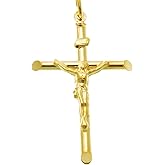 Alexander Castle Large Solid 9ct Gold Crucifix Necklace for Women & Men ...