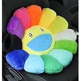 ANPIOX Sunflower Flower Plush Pillow,Cute Rainbow Smiley Face Pillow ...