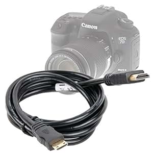 Câble mini HDMI - HDMI pour Canon EOS 60D, 500D, 550D, 600D SLR: Amazon ...