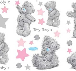 Me to You Tatty Teddy 94 Self-Adhesive Nursery Wall Stickers ...