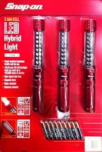 SNAP-ON LED Hybrid Light Bar Flashlight Torch with Batteries 3 Pack ...