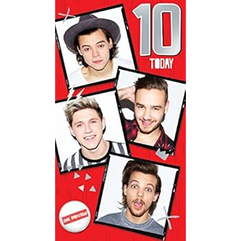 One Direction Age 10 Birthday Greeting Card: Amazon.co.uk: Office Products
