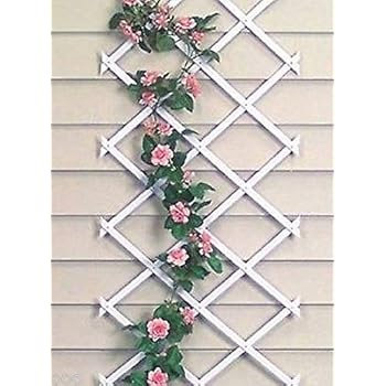 Ruddings Wood White Expanding PVC Garden Trellis 200cm x 100cm Plastic ...