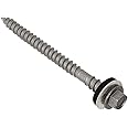 TechFast Composite Sheet to Timber Roofing Screws | 6.3 x 80mm | Elementech | Box 100 : Amazon ...
