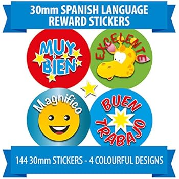 125 x Spanish Reward Stickers. !Magnifico!, !Muy Bien!, !Buen Trabajo ...