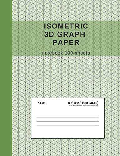 Buy Isometric 3D Graph Paper 100-Sheets: Grid of Triangles; Used by ...