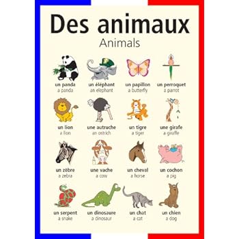 A3 French poster teaching aid / classroom resources - Animals/Des ...