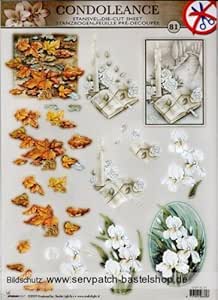 Condolence With Sympathy 3D Die Cut Decoupage A4 sheet : Amazon.co.uk ...
