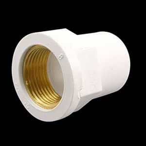 25mm Slip x 3/4" Brass Female Thread PVC Pipe Straight Coupling Adapter ...