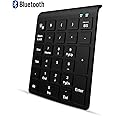 Bluetooth Number Pad, Portable Wireless Bluetooth 27-Key Multi-Function Numeric Keyboard ...