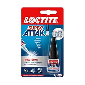 Loctite Super Attak Precision, Colla liquida trasparente con beccuccio extra lungo, Colla ...