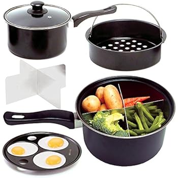 Great Ideas 4 Way 8" Saucepan Sauce Pan Cooking Pot With Four-Way ...