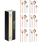 Jane Becker Premium Stainless Steel Cutlery 24-Piece Set, Black/Gold ...