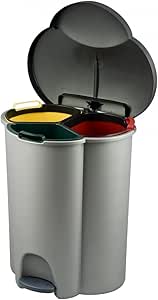 Curver Trio Waste Bin / 3 Parts / 40 Litres / Grey: Amazon.co.uk ...