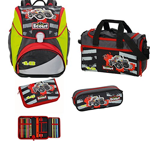 Scout ltd. Kollektion 2015/16 Alpha Schulranzen Set 4 tlg., Speedy Kids ...