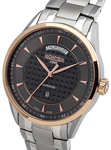 Roamer Men's Quartz Watch with Grey Dial Analogue Display and Silver ...