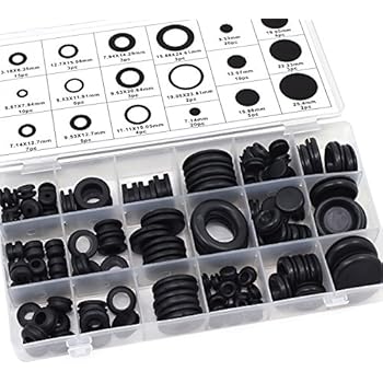 10 x PVC Electrical Wiring Black Back Box Grommets Open 20mm: Amazon.co ...
