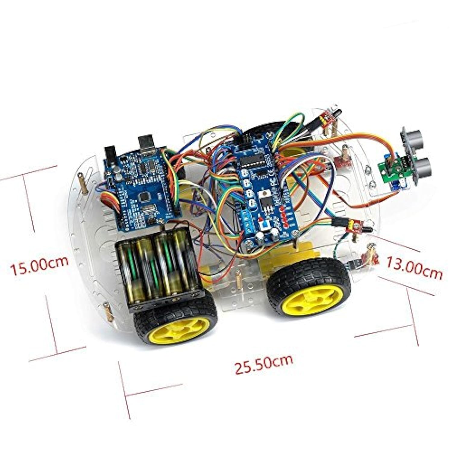 TBS2653 Kit de montage complet Arduino Voiture Robot 4WD intelligente ...