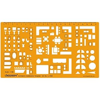 1:100 Scale Architectural Drawing Template Stencil - Architect ...