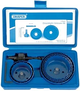 Draper 89716 9-Piece Holesaw Kit for Downlights: Amazon.co.uk: DIY & Tools
