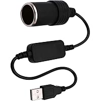 Wymect Usb A Male To 12V Car Cigarette Lighter Socket Female Converter Cable (8W Max) : Amazon ...