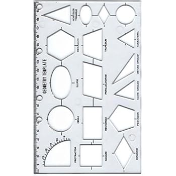 Major Brush Geometry Stencil Template 20cm x 12cm: Amazon.co.uk: Office ...
