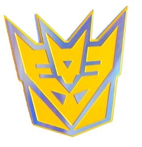 Transformers Decepticon Yellow 3D Laser Reflective Car Emblem Decal ...