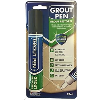 Large Grout Pen Revives & Restores Stained Tile Grout Leaving a Clean ...