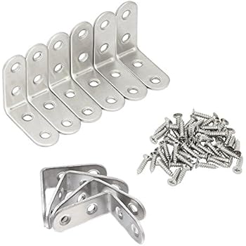 Angle Brackets (10pcs, 40mm x 40mm), JTDEAL Heavy Duty Stainless Steel ...