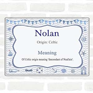 Nolan Name Meaning Jumbo Fridge Magnet Nautical: Amazon.co.uk: Office ...
