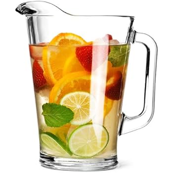 1.7L Reusable Plastic Stackable Pitcher Jug - Cocktail Water Jug ...