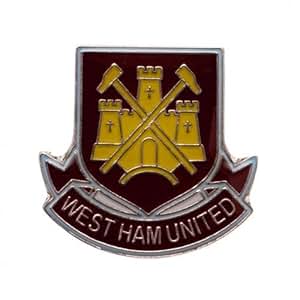 West Ham United FC Official Metal Crest Pin Badge: Amazon.co.uk: Sports ...
