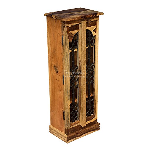 Buy Jali Light Sheesham CD Storage Rack / Mini Bookcase (Jali Doors ...