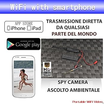 MICROCAMERA SPYCAM WIFI P2P PROFESSIONALE TELECAMERA NASCOSTA OCCULTATA ...