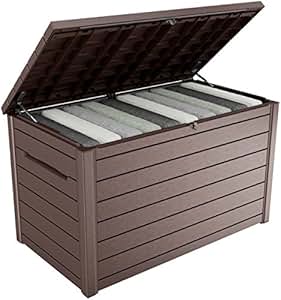 Keter Ontario Huge Plastic Waterproof Wood Look 870 litre Garden ...