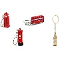 Famous London Icons Red Bus Telephone Booth Post Box & Big Ben Key ...