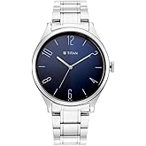 Titan Karishma Zing Quartz Analog Blue Dial Silver Stainless Steel ...
