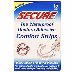 SECURE Denture Adhesive Strips 15's: Amazon.co.uk: Health & Personal Care