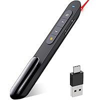 rts 2-in-1 Type C USB Wireless Laser Pointer Presenter for Presentation ...