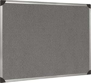 5 Star Noticeboard with Fixings and Aluminium Trim W900xH600mm Grey ...